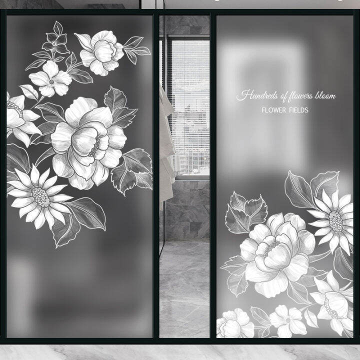 Glas Shading Window Stickers Electrostatic Frosted Window Film Bathroom ...