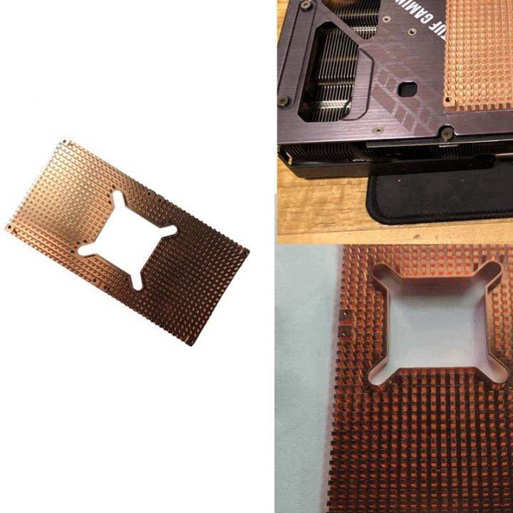 RTX 3060 3080 3090 Backplane Pure Copper Heat Sink Graphics Card Memory ...