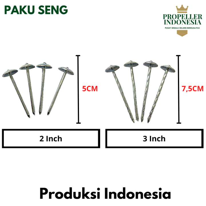 Paku Seng Payung Ulir Paku Asbes Roofing Atap 2Inch 3Inch | Lazada ...