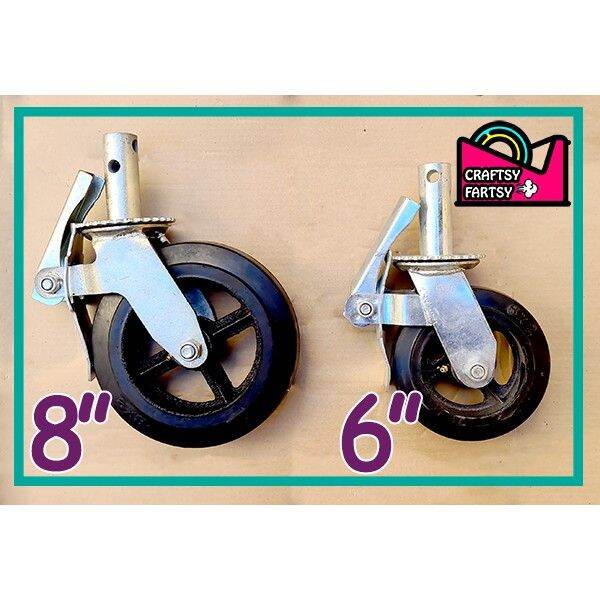 (PER PIECE) Scaffolding Rubber Wheel Heavy Duty Scaffolding Caster ...