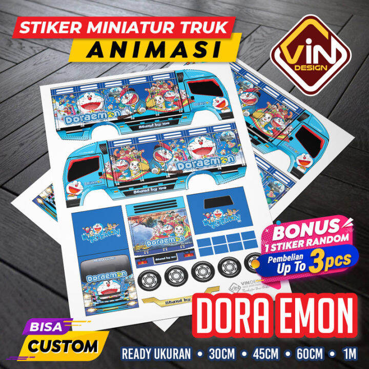 STIKER MINIATUR TRUK / DORAEMON / KARTUN / POLA STICKER MINIATUR TRUCK ...