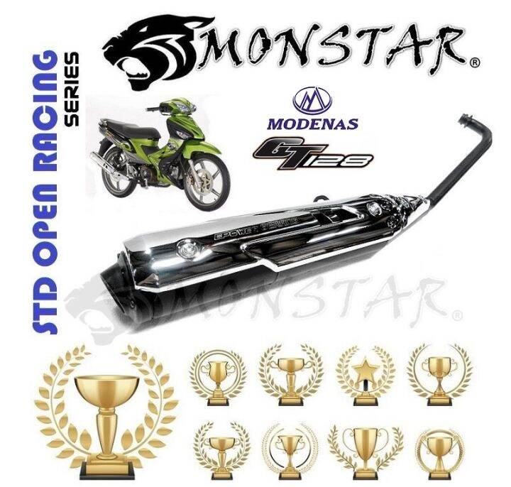 Modenas GT128 GT 128 Std Open Exhaust Pipe Ekzos EPOWER BERANG Racing ...