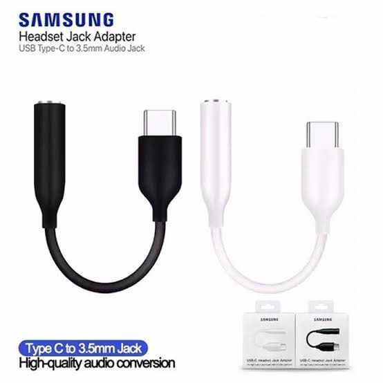 Converter Adapter Samsung Tipe C Jack 3.5mm Sambungan Kabel Audio Jack ...
