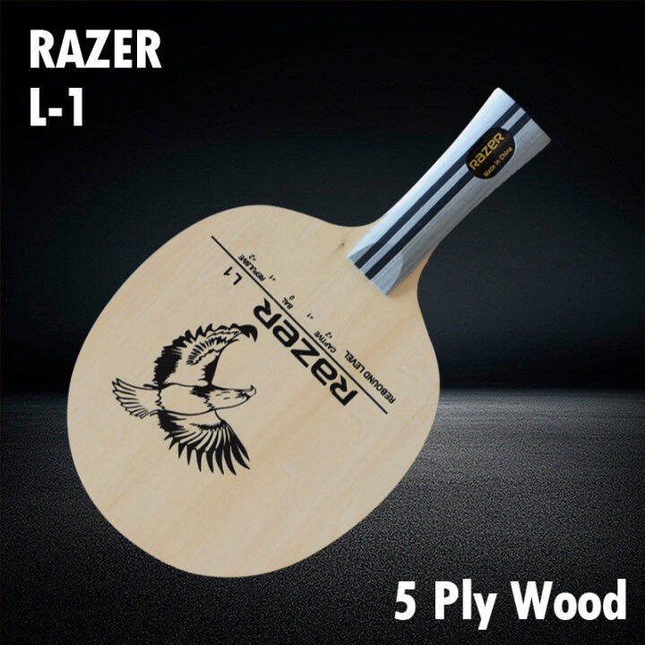 RAZER L-1 raket tenis meja Blade asli (5 kayu lapis, bundar) raket Ping ...