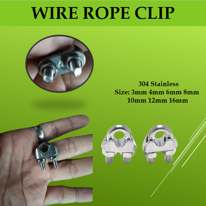 Stainless Steel Wire Rope Clip / Wire Rope Clamp Per piece | Lazada PH