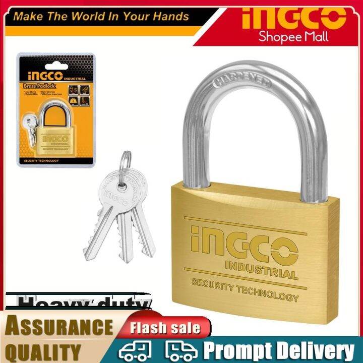 Ingco Heavy Duty Brass Padlock SOLD PER PIECE DBPL0502 / DBPL0602 ...