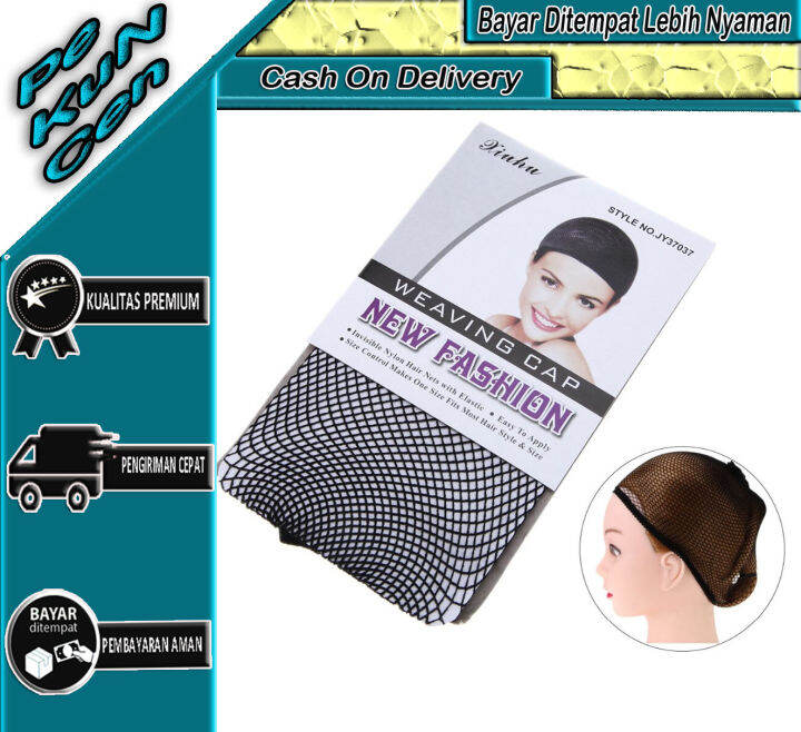 Weaving Cap Hairnet Hair Net Jaring Rambut Wig Pelindung Rambut - Wig ...