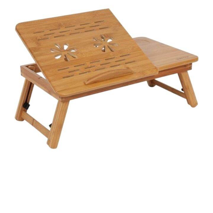 Senda Portable Bamboo Wood Laptop Desk Table Stand Adjustable Bed Tray ...