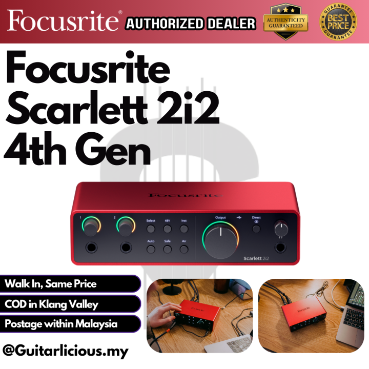 Focusrite Scarlett 2i2 (4th Generation) USB Audio Interface | Lazada