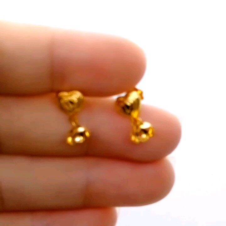 Subang Budak Skru Design Indian Emas 916 Yon Hing | Lazada