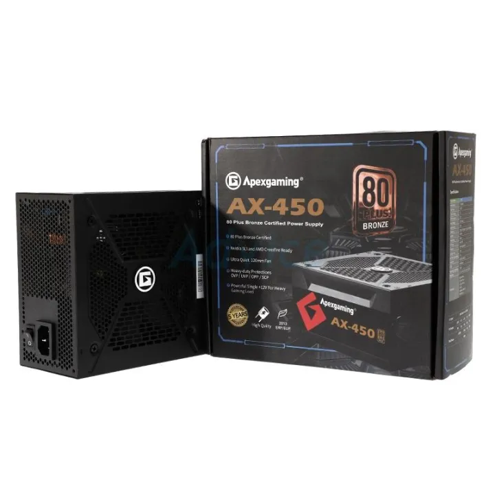 PSU (80+ Bronze) Apexgaming AX 450w | Lazada.co.th