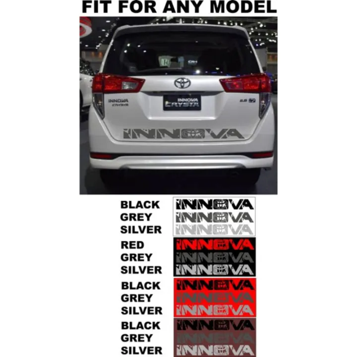 Toyota INNOVA Tailgate Sticker 1pc fit for gen 1 and gen 2 | Lazada PH