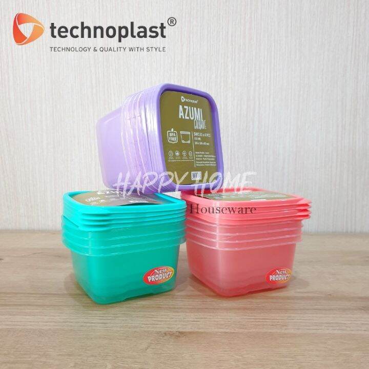 TECHNOPLAST AZUMI BOX SET OF 4PCS 700ML SEALWARE/TEMPAT PENYIMPANAN ...