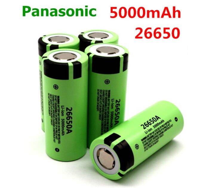 ถ่านชาร์จ Panasonic คุณภาพสูง INR 26650 แบตเตอรี่ 5000 mAh 3.7-4.2 V ...
