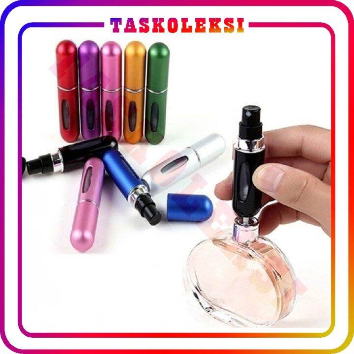 ☛Taskoleksi☚ R607 BOTOL PARFUM MINI 5ML TRAVEL ALUMINIUM BOTOL SPRAY ...
