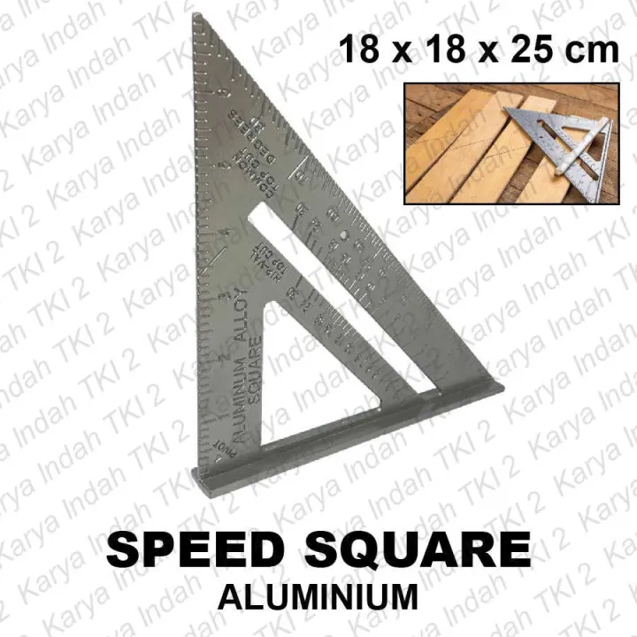 Speed Square Aluminium Tebal Combination Square Siku Sudut Tukang ...