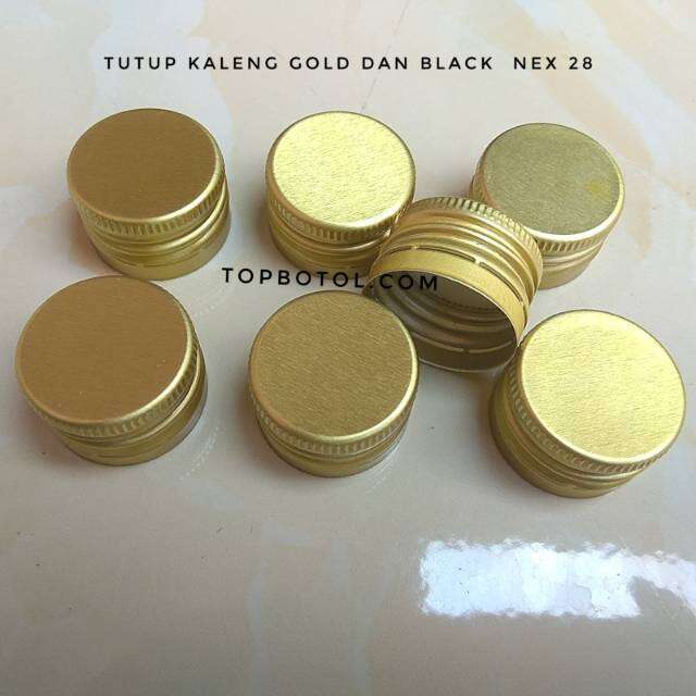(Paket Isi 100pcs) TUTUP BOTOL SENG TUTUP BOTOL ALUMUNIUM GOLD | NECK ...