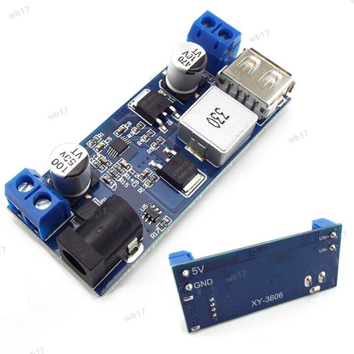 DC-DC 24V/12V To 5V 5A Step Down Power Supply Buck Converter Replace LM2596S Adjustable USB Step ...