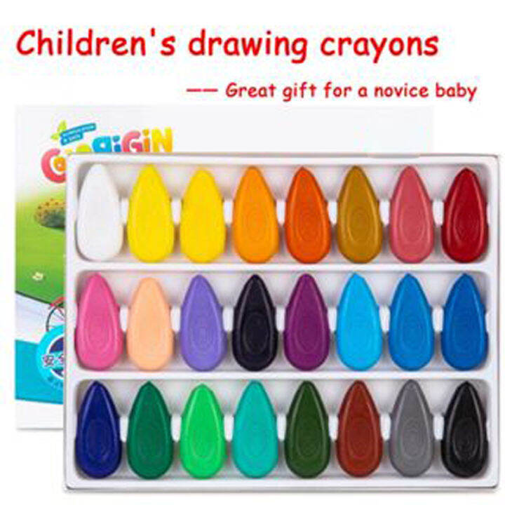 12/24 /36 Colors/Set Crayons Drop shape Safe Non-Toxic Washable for ...