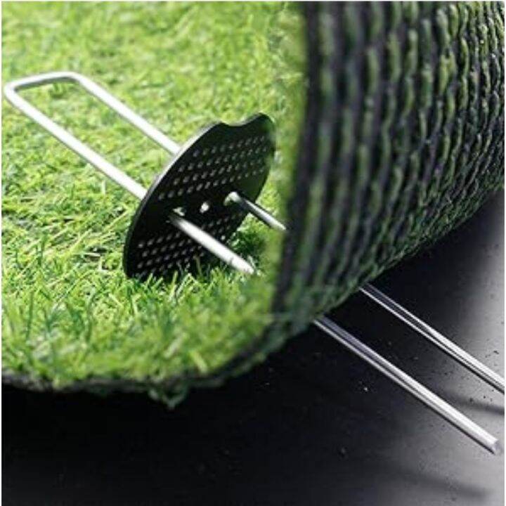 Top U-Shaped Lawn Nails Garden Ground Grass Turf Galvanised Pegs ...