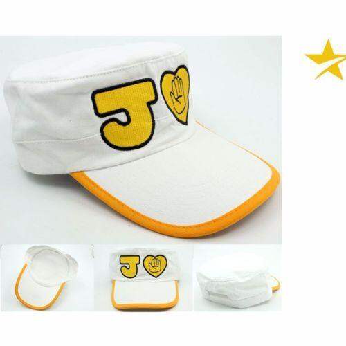 Anime JoJo's Adventure Kujo Jotaro Canvas White Hat Cap Cosplay Prop ...