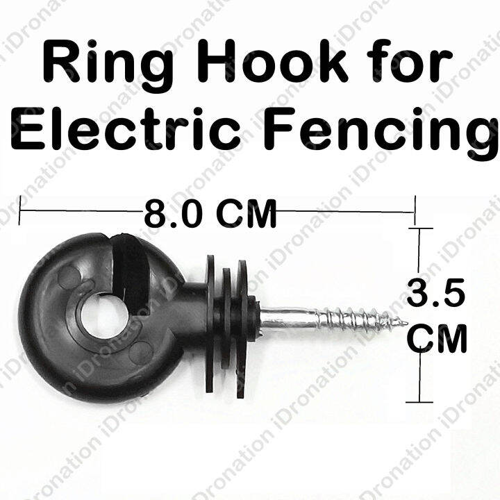 🔥 Ring Hook Wood Post Insulator Hooks Electric Fence Pagar Api Elektrik ...