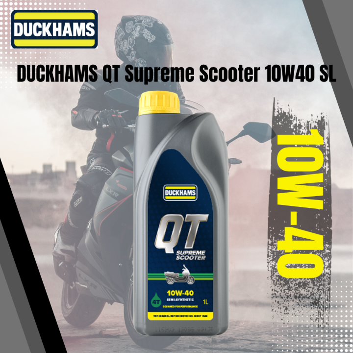 Motor Engine Oil Duckhams QT Supreme Scooter 10W40 SL Minyak Hitam ...