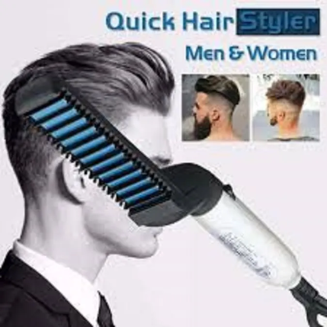 M Styler Men's All in One Ceramic Hair Styling Iron Comb Straightener ...