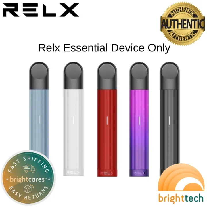 RELX Essential Device Only - Original Vape Pen Black, White, Red, Neon Purple, Blue, Green, etc ...