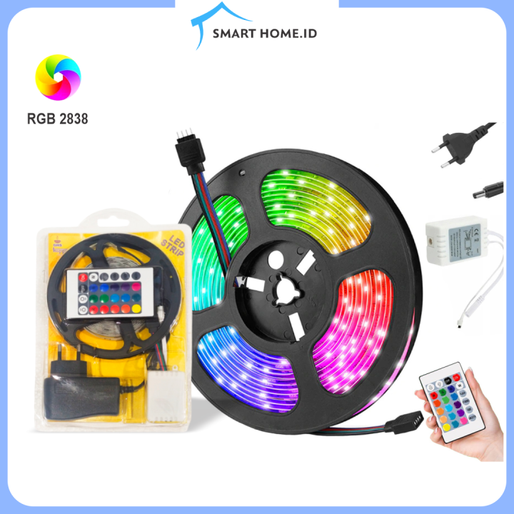 Lampu LED Strip RGB Remote 2835 5 Meter 10 Meter | Lazada Indonesia