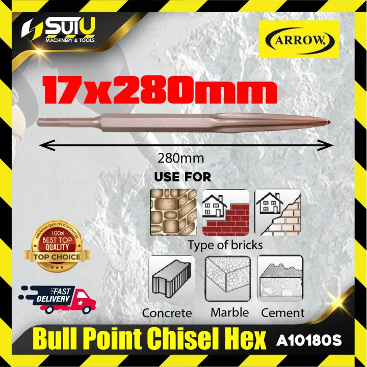 ARROW A17280S SDS BULL POINT CHISEL (17MM) | Lazada