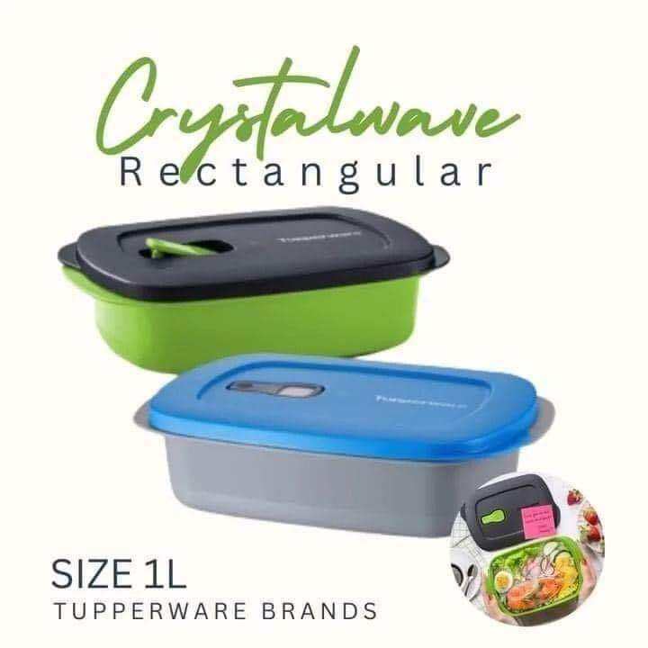 Tupperware CrystalWave Rectangular 1L | Lazada