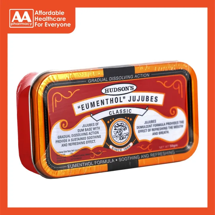 Hudsons Eumenthol Jujubes (Classic) 50g (Tin) | Lazada