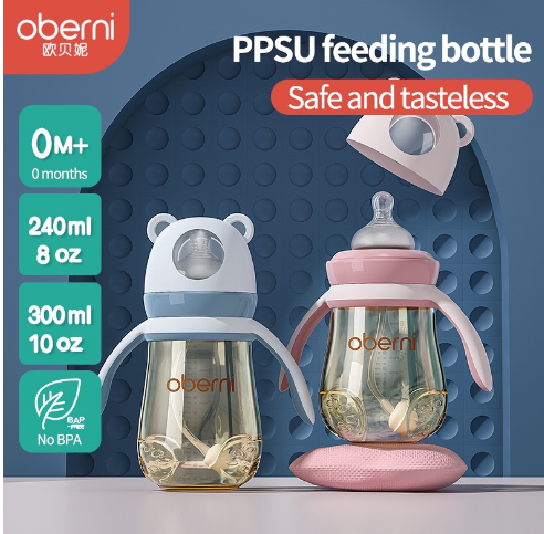 Oberni (Stok Siap) Botol Bayi PPSU botol susu Leher Lebar Botol Susu Anti Jatuh dan Anti ...