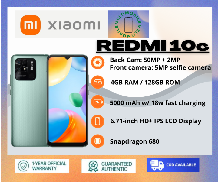 Xiaomi Redmi 10c Snapdragon 680 | 5000 mAh Battery with 18w fast ...