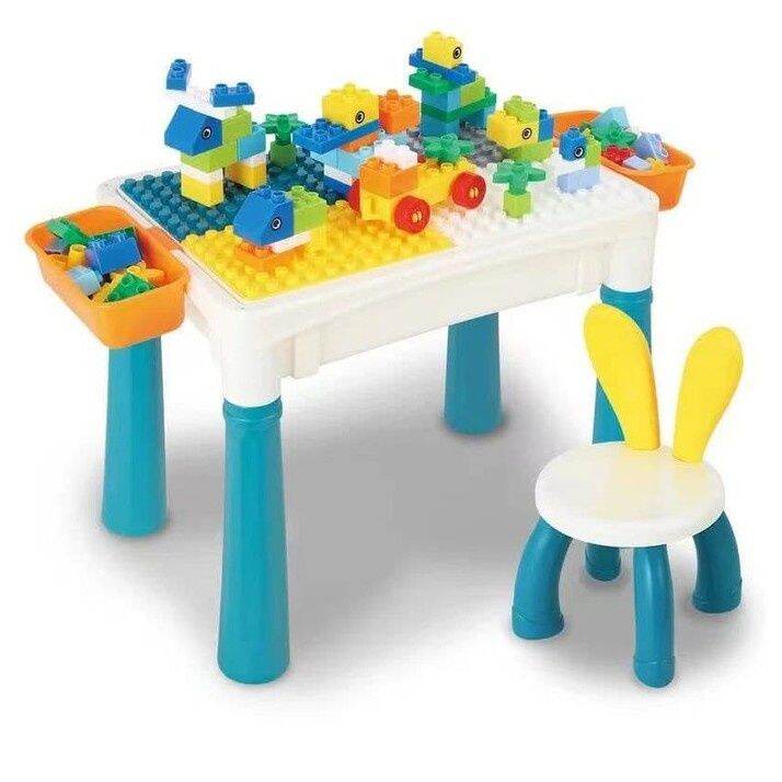Multi-Function Building Blocks Table With One Chairs Small and Big ...