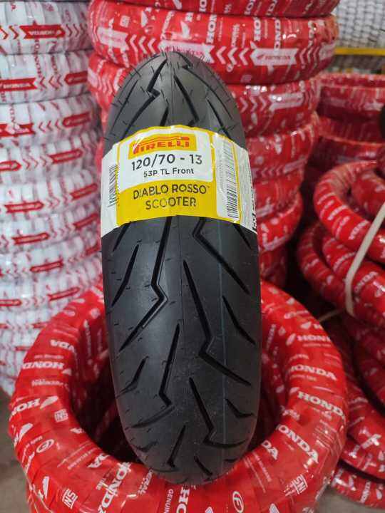 Ban Motor NMAX Ring 13 PIRELLI DIABLO ROSSO Ukuran 120/70-13 Tubeless ...