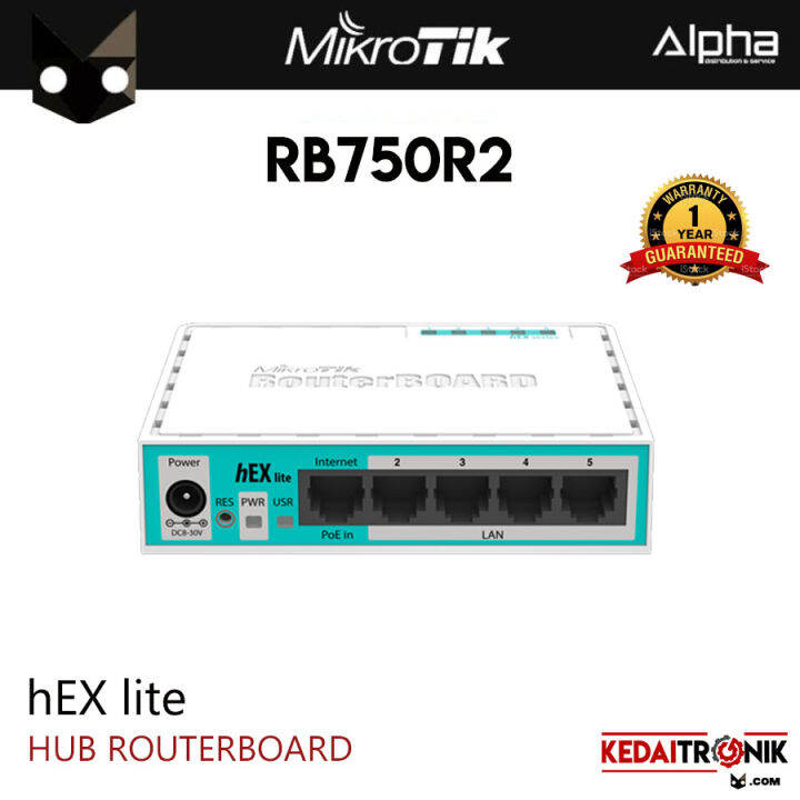 Mikrotik hEX Lite RB750R2 Router Lite routerboard 5 Port Ethernet ...