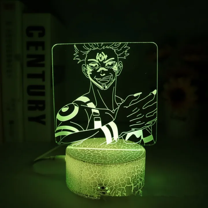 Jujutsu Kaisen Anime Figure Yuji Itadori Ryomen Sukuna 3D LED Lamp Neon ...