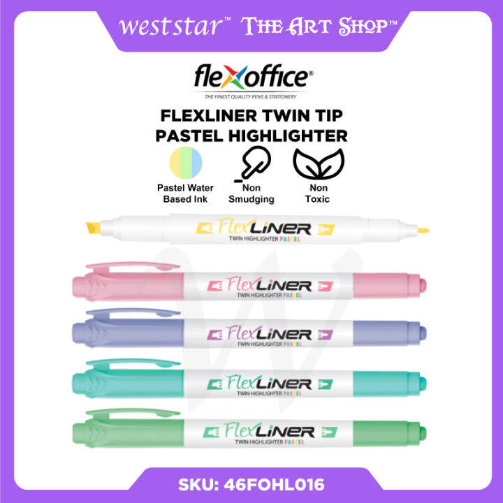 [Weststar TAS] Flexliner Twin Tip Pastel Highlighter | Lazada