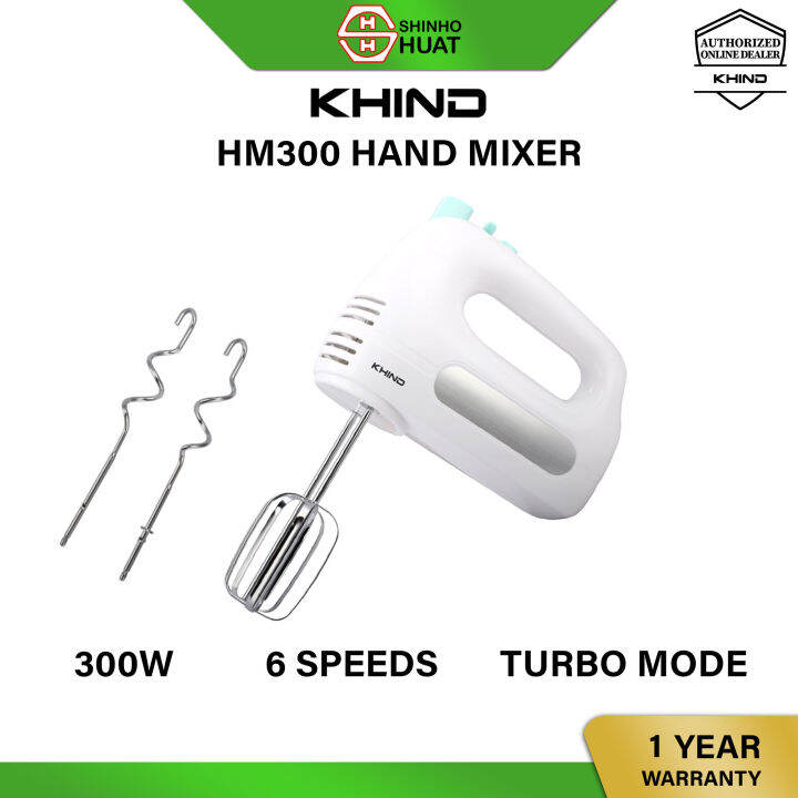 Khind HM300 Hand Mixer 300W Turbo SUS304 Beater | Lazada
