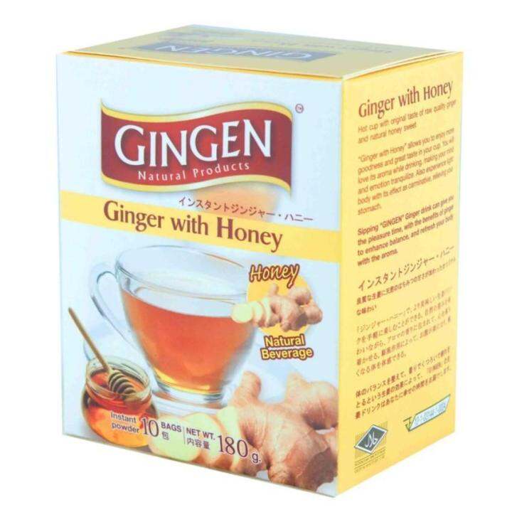GINGEN Ginger with Honey Instant Powder Formula - 10 Sachets (180g ...