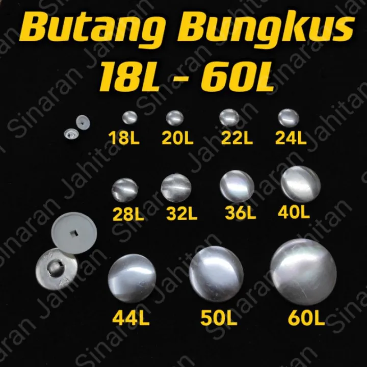 Butang Bungkus Aluminium / Butang Salut (Press Button) | Lazada