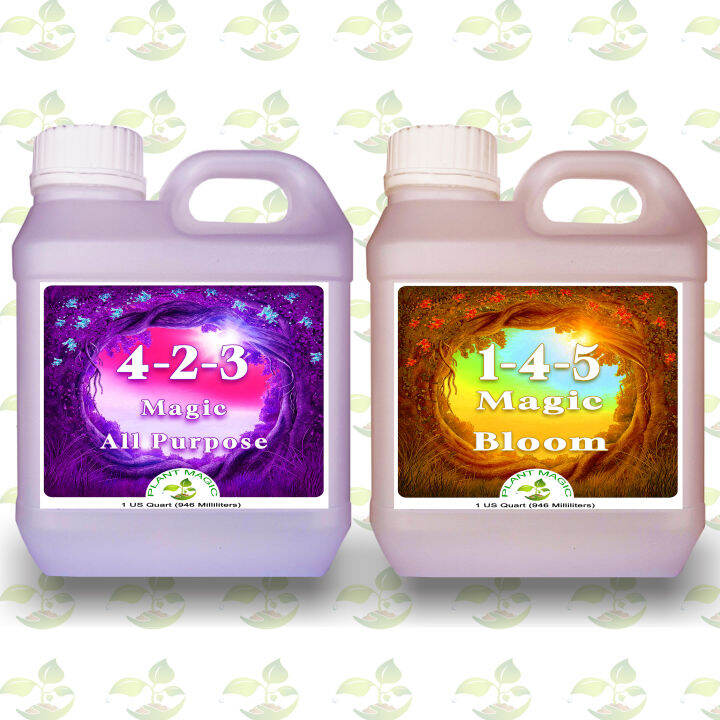 ปุ๋ยเร่งดอก PLANT MAGIC สูตร 4-2-3 ทำใบ และสูตร 1-4-5 ทำดอก ขนาด 1 US Quart (946 Milliliters ...