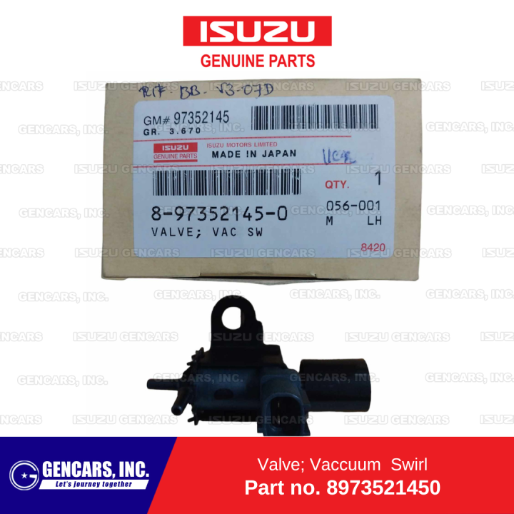 Isuzu Valve Vaccum Swirl for Alterra / Dmax 4JJ1 2004-2023 / mUX 2015 ...