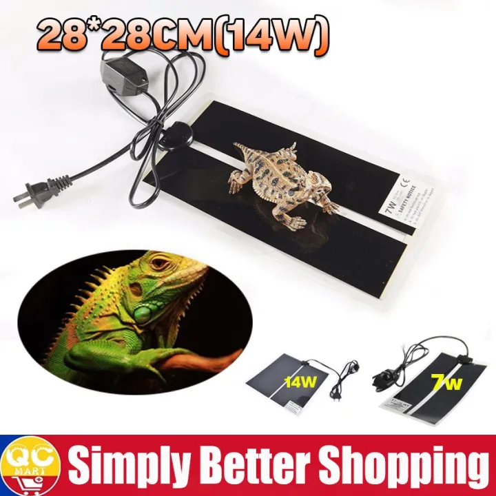 7W14W Pet Rapid Heating Sheet Reptile Crawler Temperature Heating Pad ...