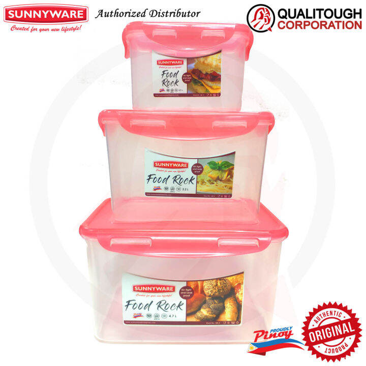 Sunnyware 343-2 Set Food Rock Air Tight Food Keeper Container Leak ...