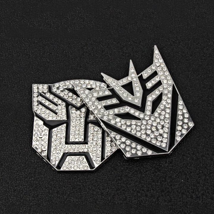 ZR 1 x Car Crystal Diamond Metal Autobot Deception Transformer Emblem ...