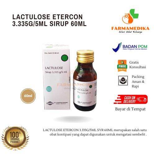 LACTULOSE ETERCON 3.335G/5ML SIRUP 60ML | Lazada Indonesia