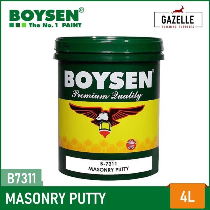 Boysen Masonry Putty B7311 Concrete Brick Wall Putty - 1L / 4L | Lazada PH